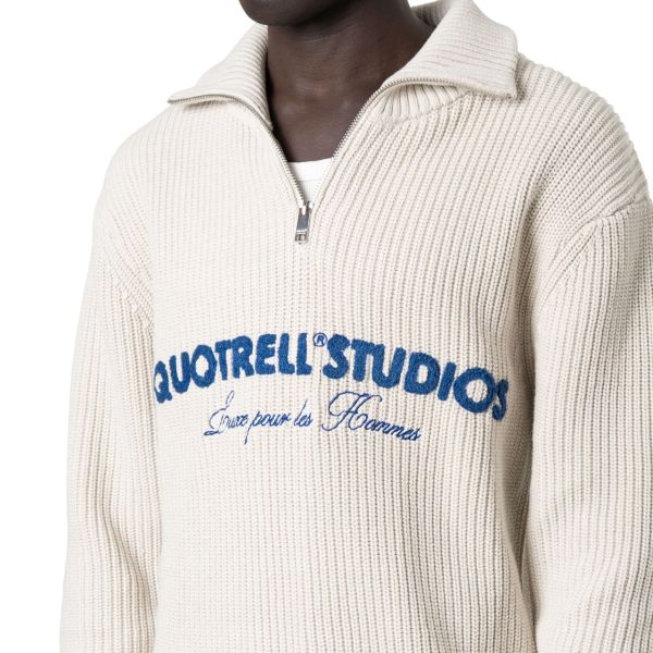 Quotrell Jace Studio Zip Up Pullover Grau | Mezaldy DE